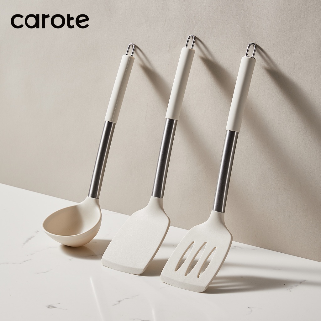 CAROTE spatula silicone spatula non-stick special soup spoon stainless ...