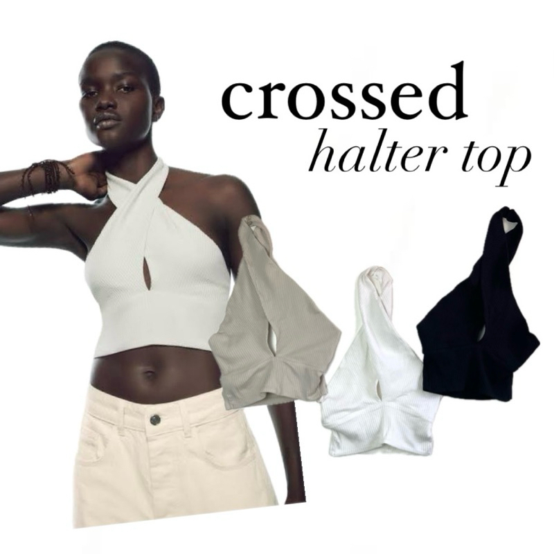 ZR Crossed Halter Top (Authen/tic Over/runs) | Shopee Philippines