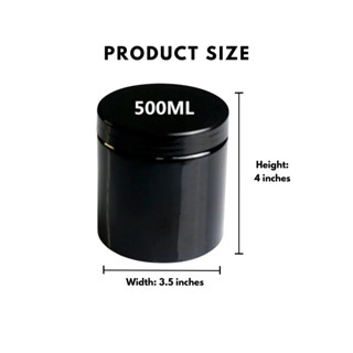 Hiraya Ph Black Plastic Canister Jar Garapon 500ml / 1000ml Kitchen ...