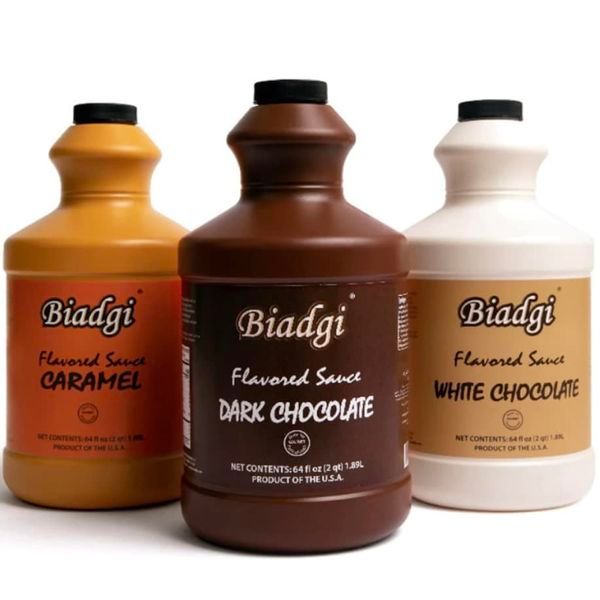 Biadgi Gourmet Flavoring Sauces - 1.89L Plastic Bottles, Caramel, White ...