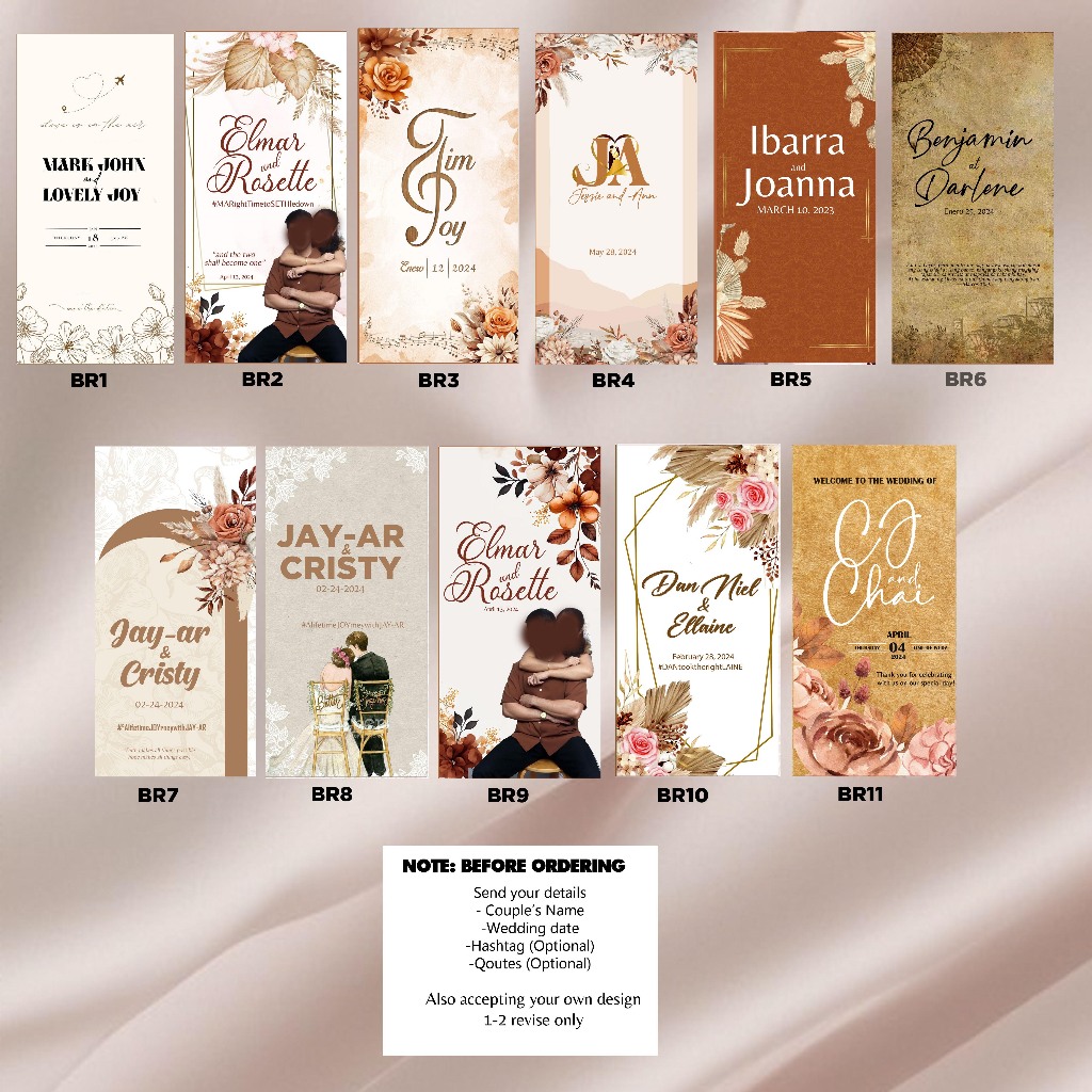 MURANG WEDDING MONEY ENVELOPE SHADES OF BROWN BOHO RUSTIC | Shopee ...