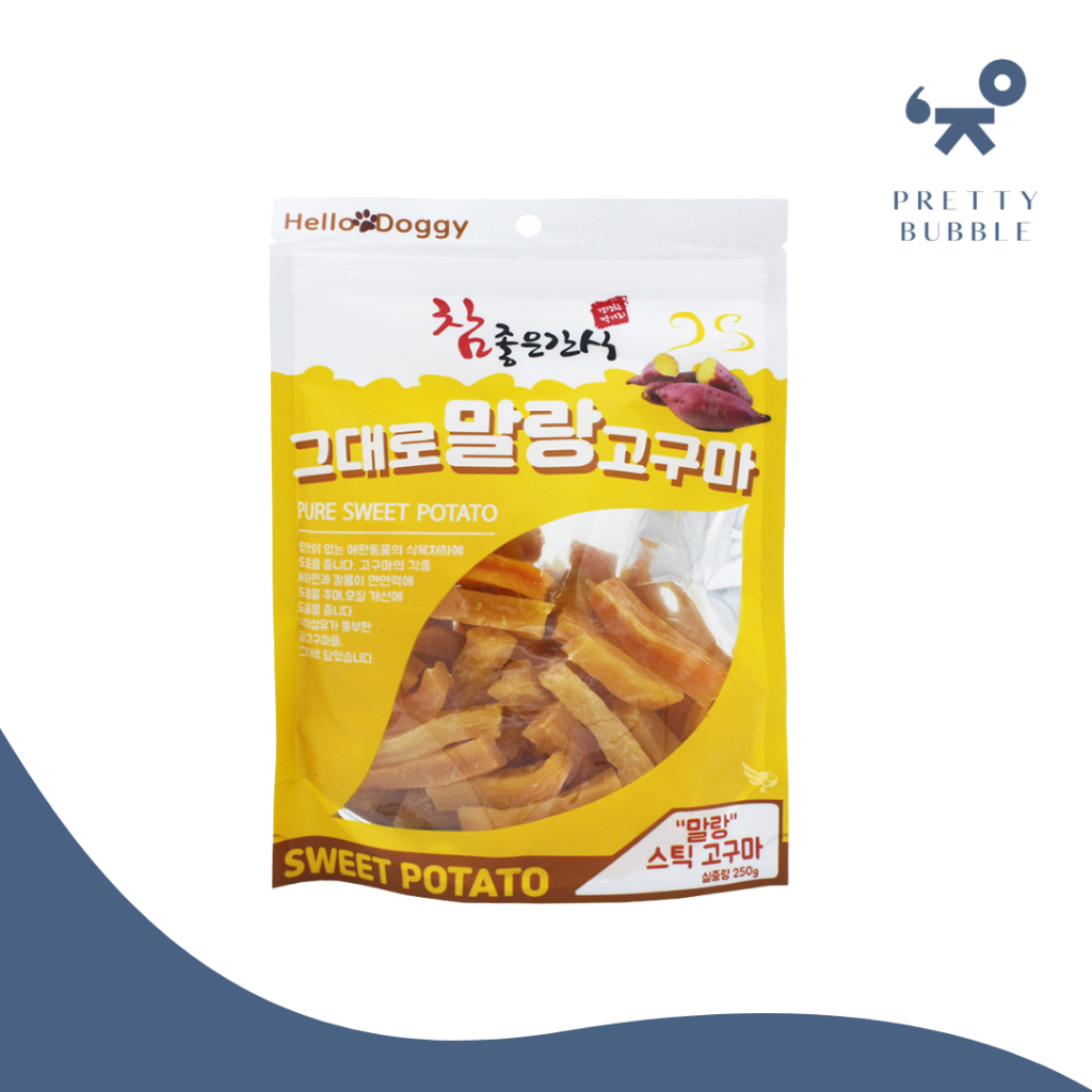 【Pretty Bubble Dog】 Hello Doggy Soft Chewy Pure Sweet Potato / Premium ...