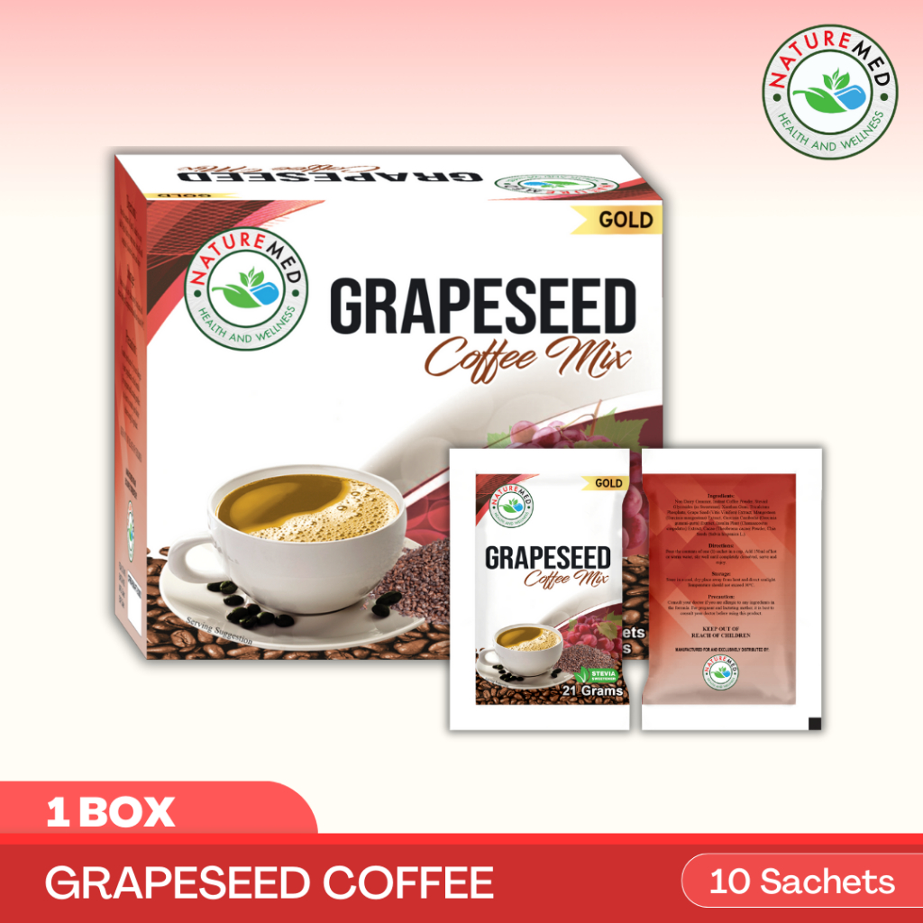 1 Box GRAPESEED COFFEE | 10 Sachets | Heart Disease, Diabetes, Cancer ...