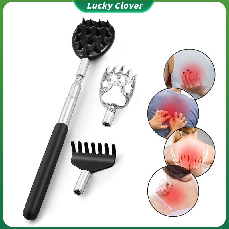 Telescopic Back Scratcher Stainless Steel Extendable Tickling Rake ...