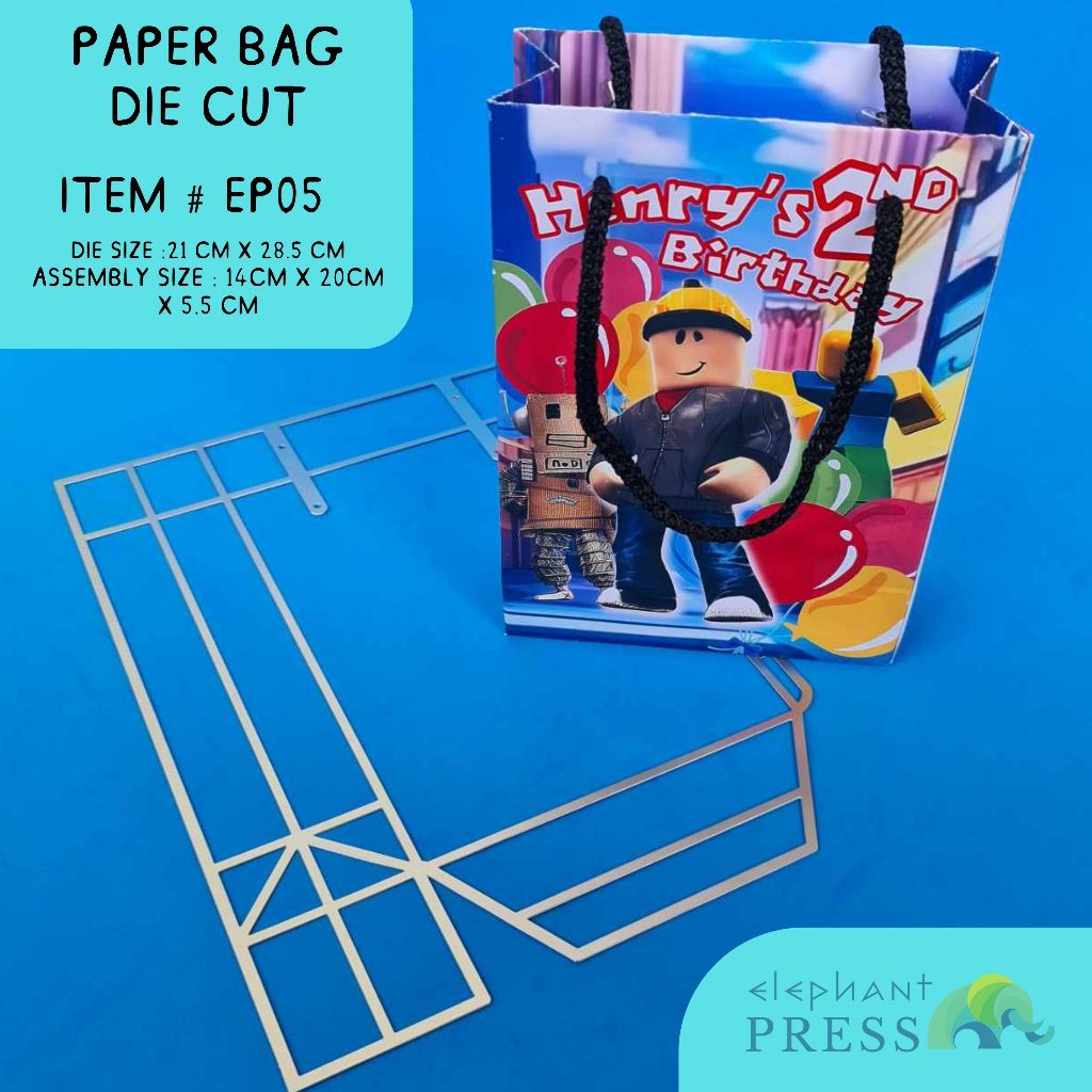 (READY STOCK) *EP005* PAPER BAG DIE CUT STENCIL CARBON STEAL ELEPHANT ...