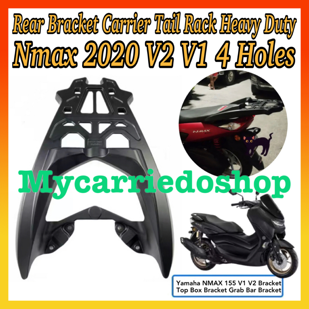Yamaha Nmax 2020 /2021 V2 4 Holes Top Box Rear Bracket Carrier Tail ...