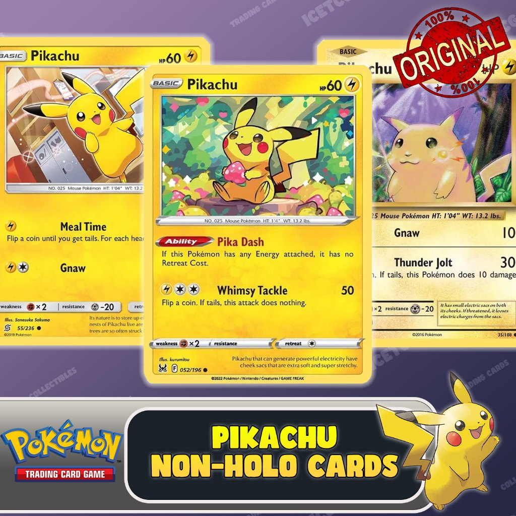Pikachu Non-Holo Pokemon Cards - Pokemon TCG Singles | Shopee Philippines