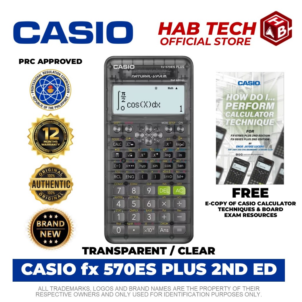Authentic Casio FX 570ES Plus 2nd Edition Scientific Calculator FX570 570ES FX-570ES 570 ...