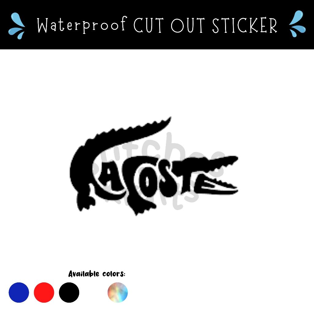 Lacoste sticker waterproof cut out vinyl decal | Shopee Philippines