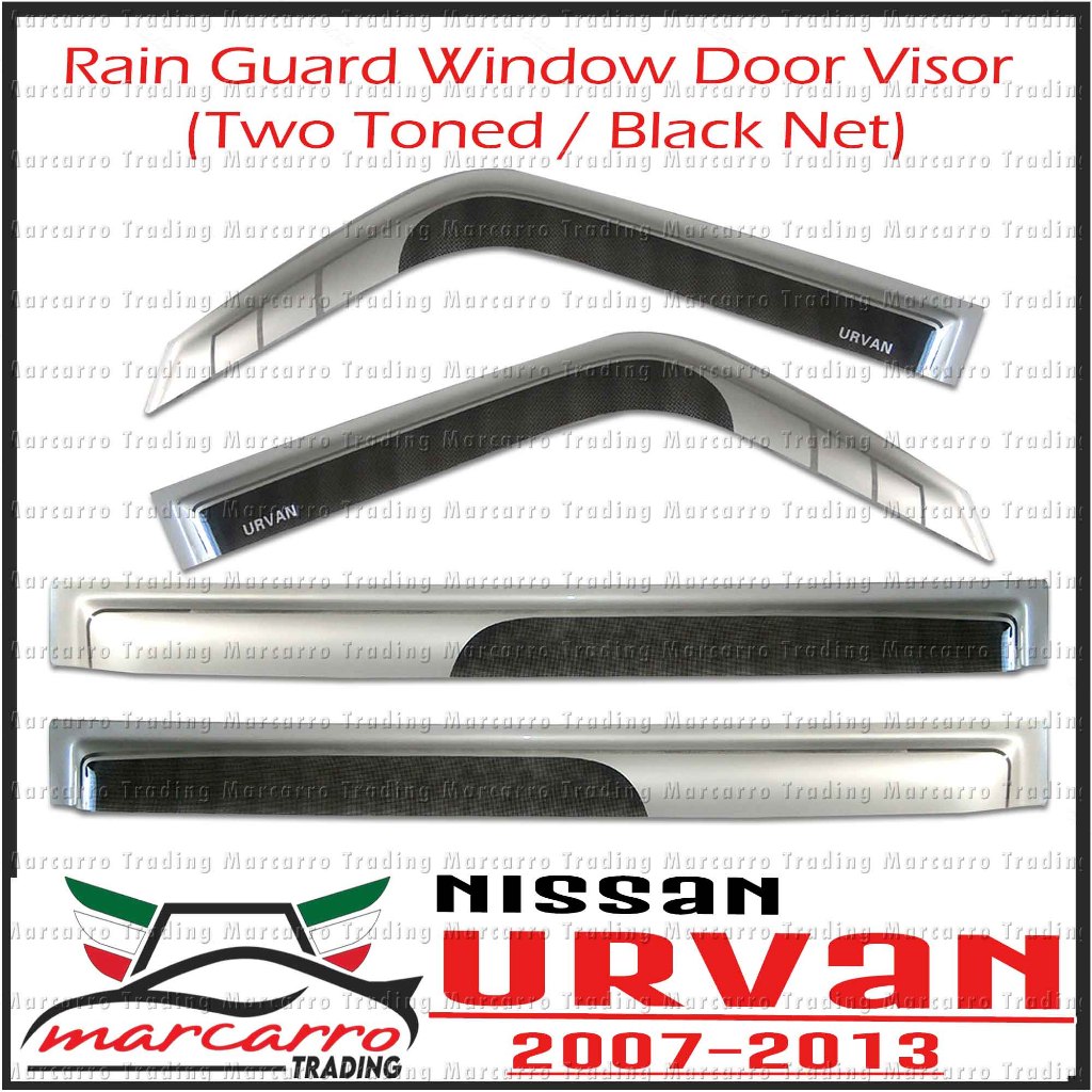 Nissan Urvan 2007-2013 Rain Guard Window Visor (Two Toned / Black Net ...