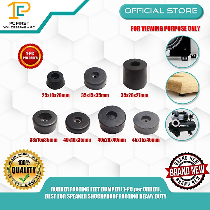 PC FIRST RUBBER FOOTING FEET BUMPER (1-PC per ORDER), BEST FOR SPEAKER ...