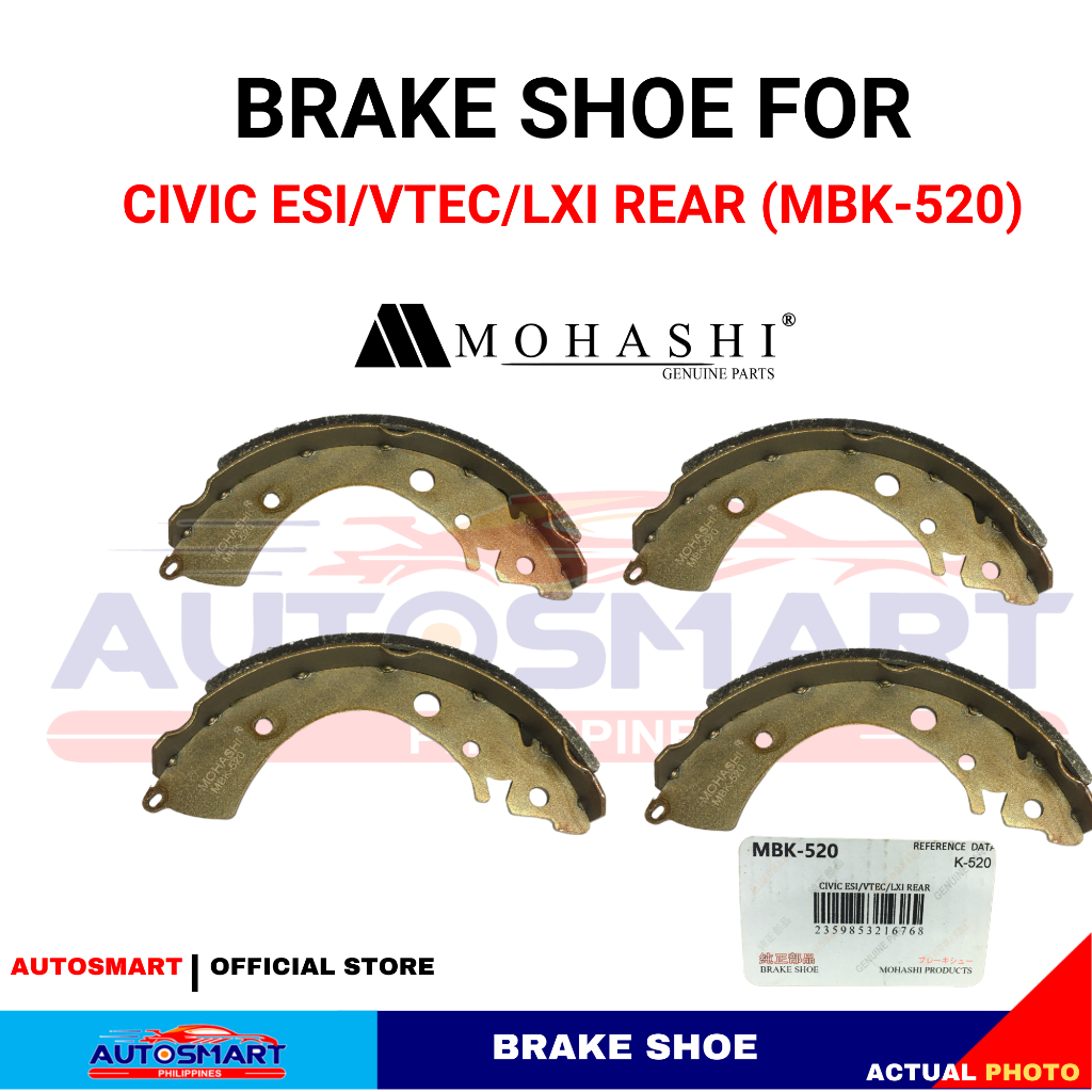 BRAKE SHOE FOR CIVIC ESI/VTEC/LXI REAR (MBK-520) | Shopee Philippines