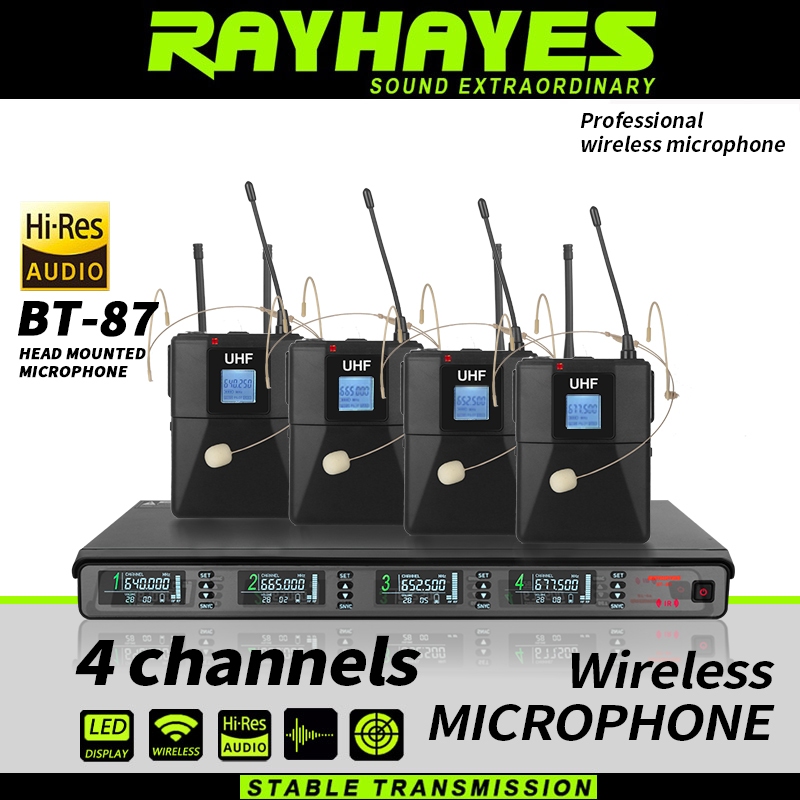 RAYHAYES Wireless Microphone Lapel Microphone for Meetings Video ...