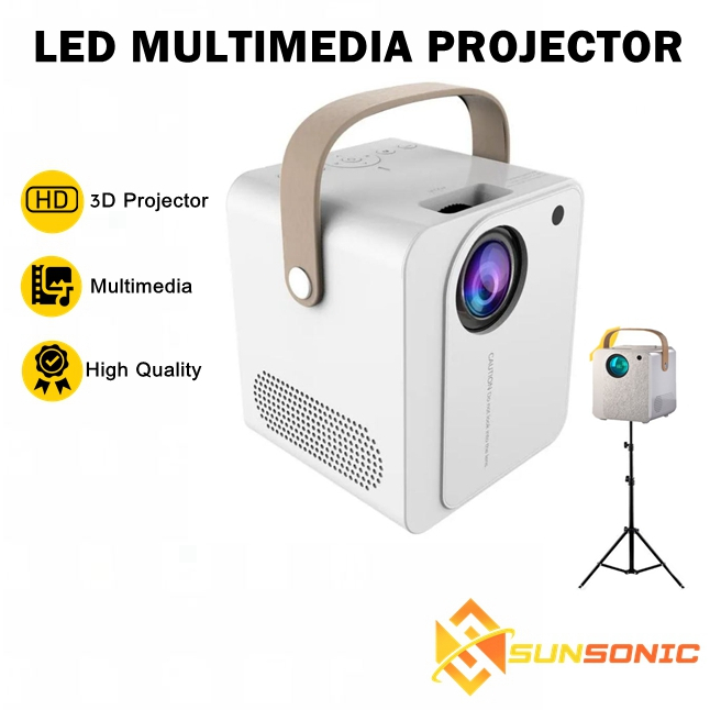 [Free Stand] Cp350 4K Hd 1080p Portable Smart Mini Projector | Shopee ...