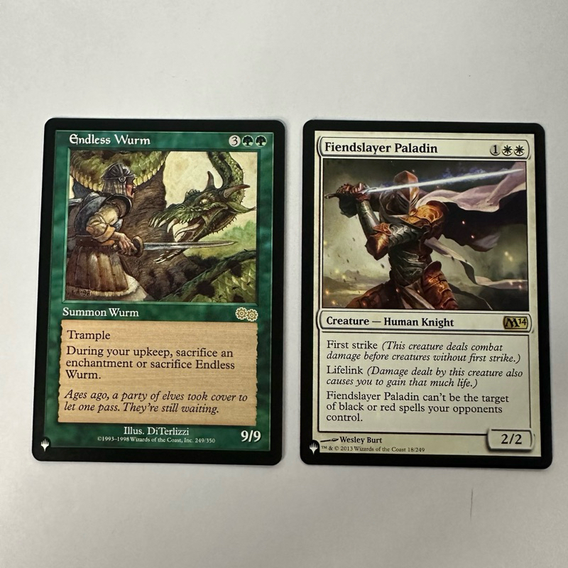ENDLESS WURM | FIENDSLAYER PALADIN | THE LIST | GREEN WHITE | MTG MAGIC ...