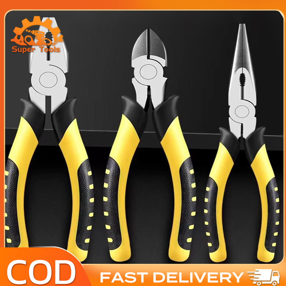 3PCS Set Heavy Duty Pliers Tool Vise 8in Long Nose Pliers /Wire pliers ...