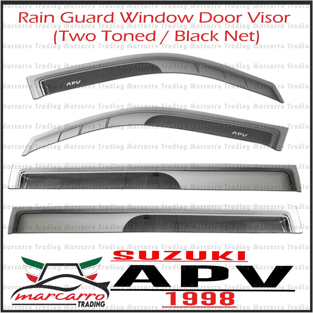 Suzuki APV 2005-2020 Rain Guard Window Door Visor (Two Toned / Black ...