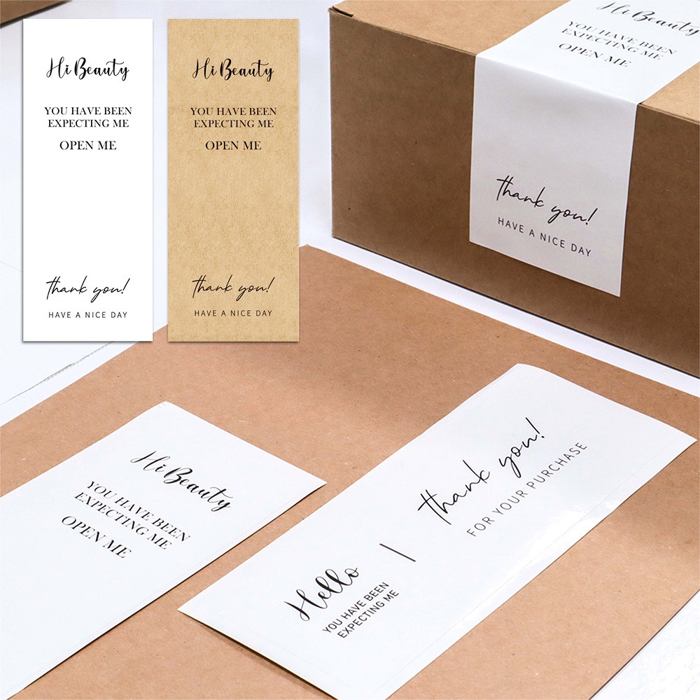 50Pcs Simplicity thanks stickers /gift box sealing stickers/packaging ...