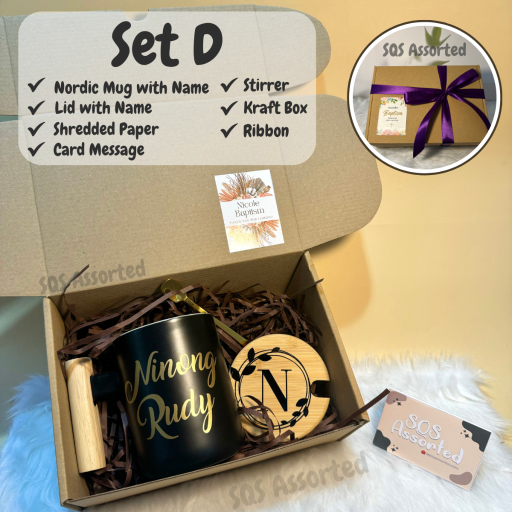 (FREE) Personalized Nordic Mug Complete Set with Name Customized ...