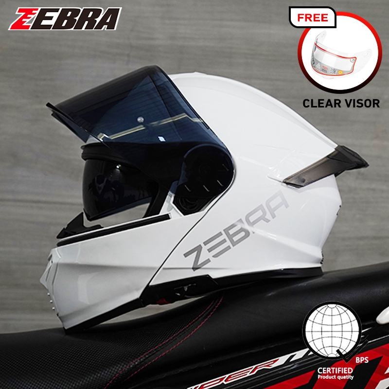 Zebra 602 helmet full face modular helmet motorcycle dual visors whih ...