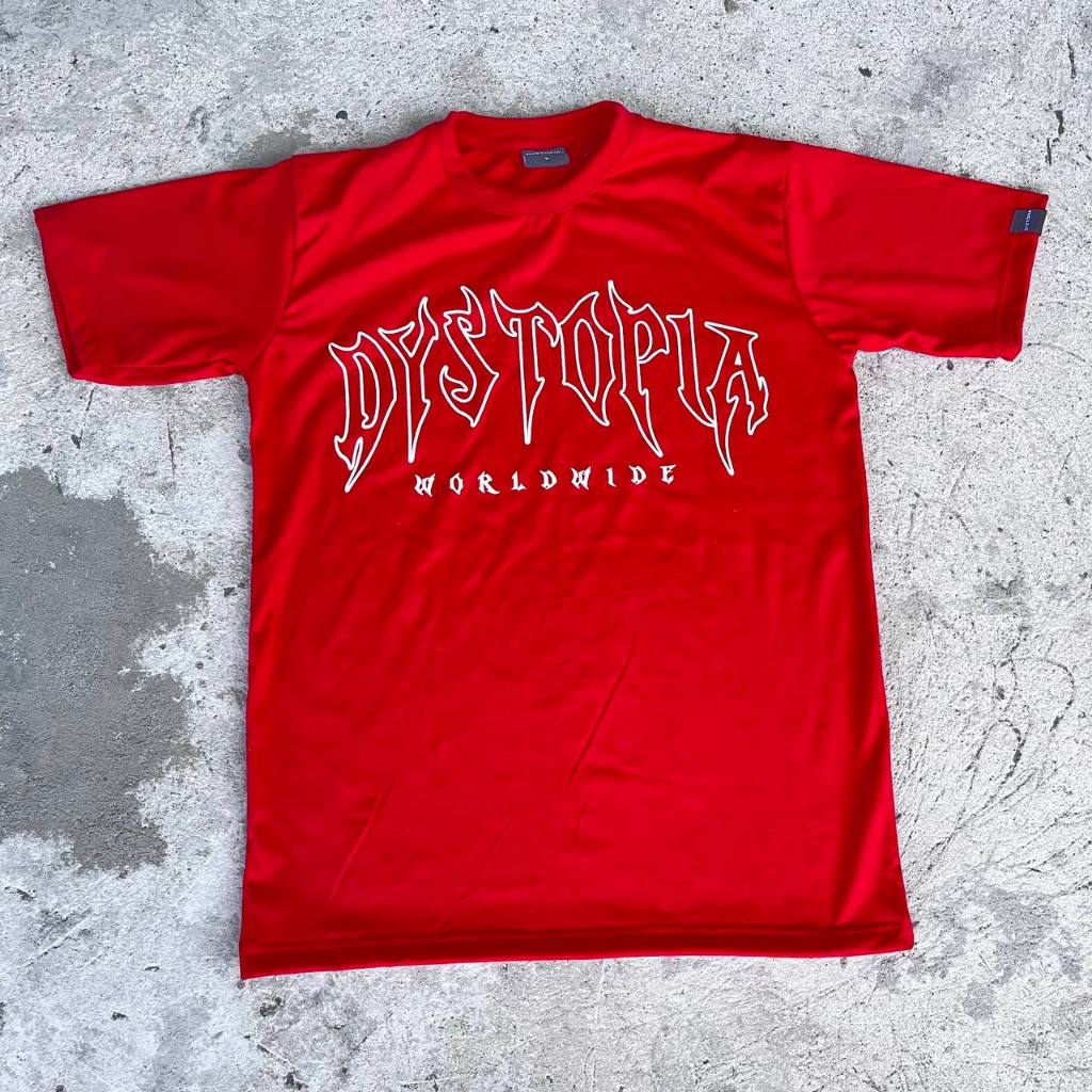 Dystopia® "Valen Embossed Tee" Red Colorway | Shopee Philippines