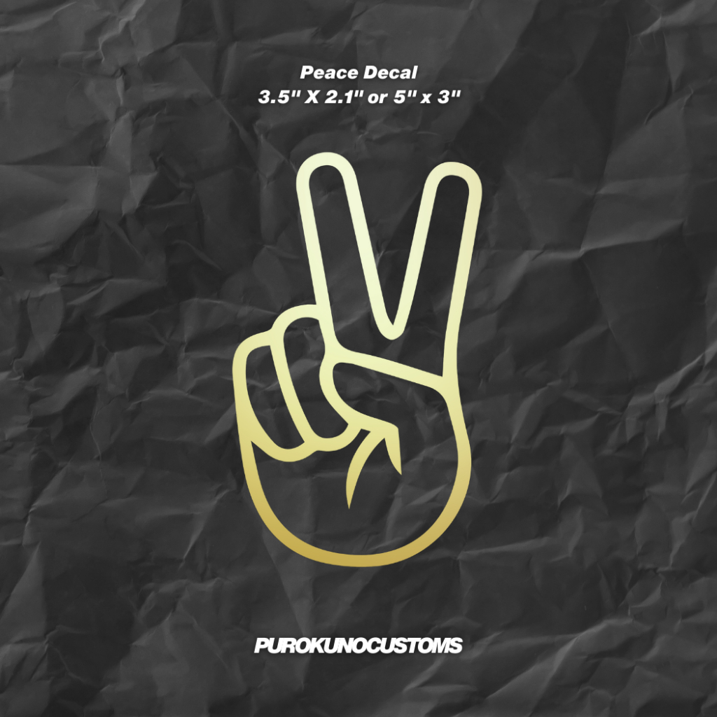 PEACE Car & Motorcycle vinyl sticker decals / Machine-cut / Weather ...
