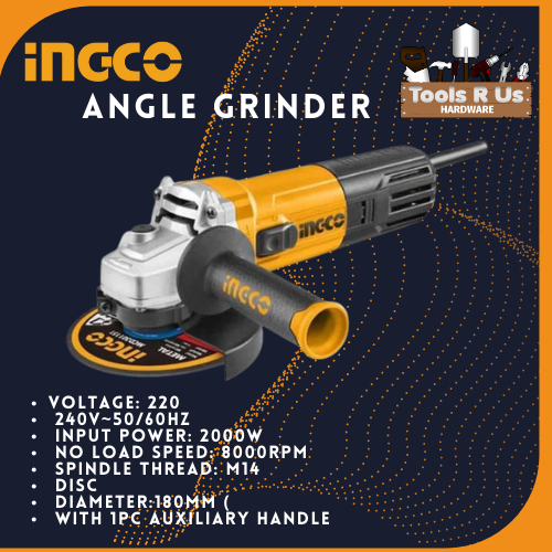 INGCO ANGLE GRINDER 2000W AG200018 | POWER TOOLS | INDUSTRIAL ...