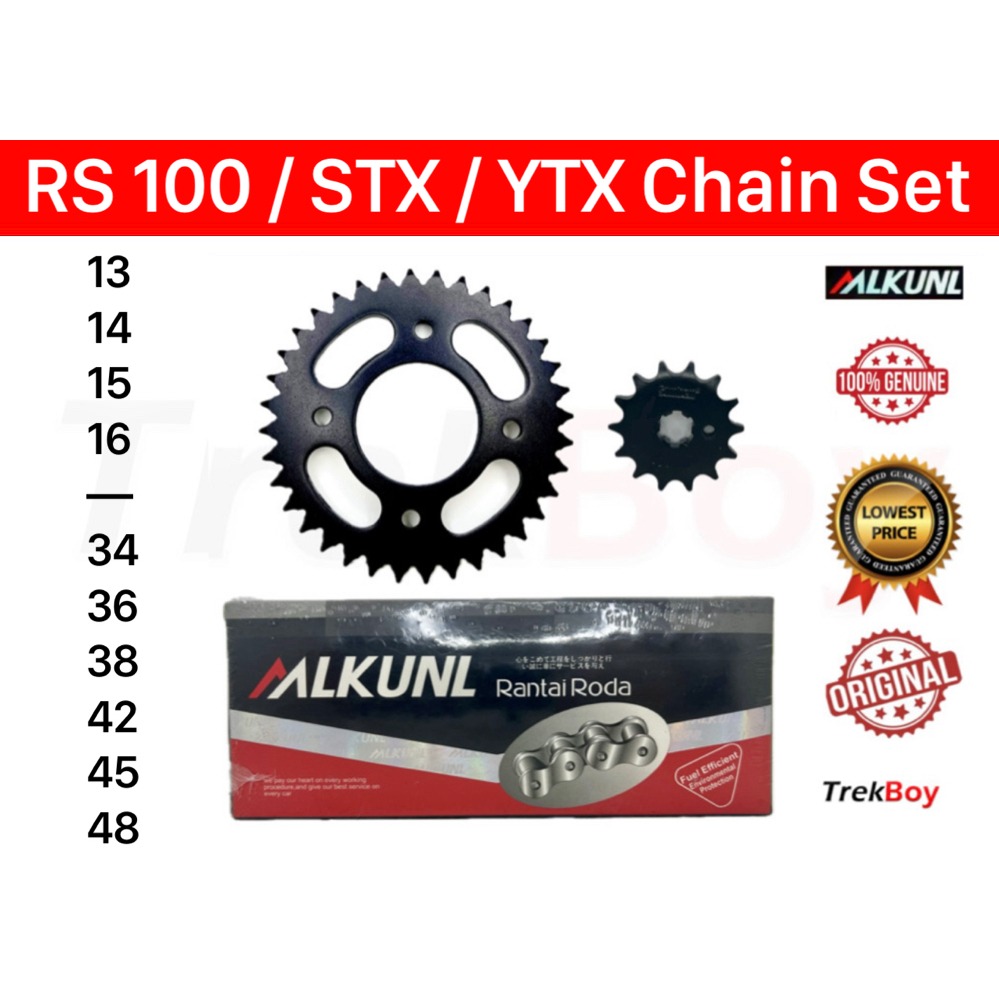 ALKUNI - RS 100 / STX / YTX CHAIN SET (HEAVY DUTY) | Shopee Philippines