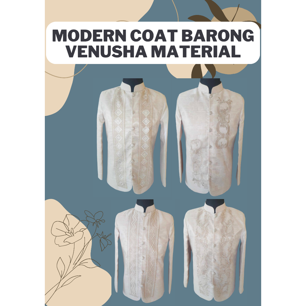 MODERN COAT BARONG VENUSHA MATERIAL | Shopee Philippines