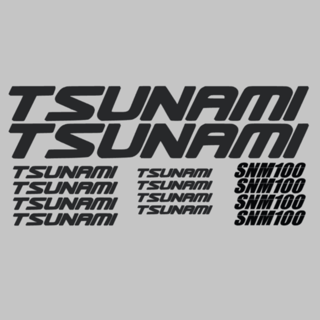Tsunami Bike Pack Vinyl Stickers Decals waterproof | Shopee Philippines