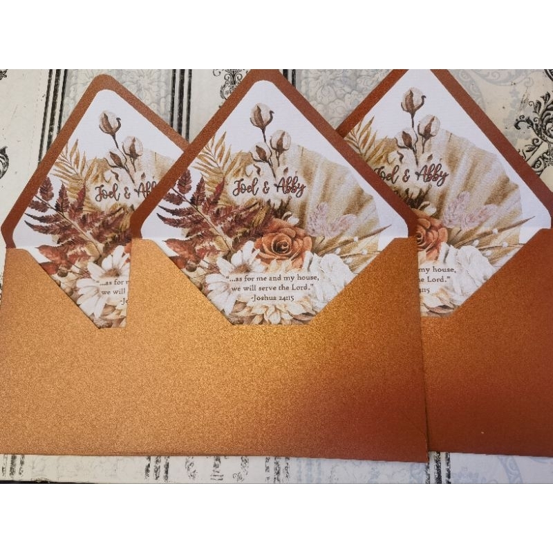 Rust/ copper envelope with liner | Shopee Philippines