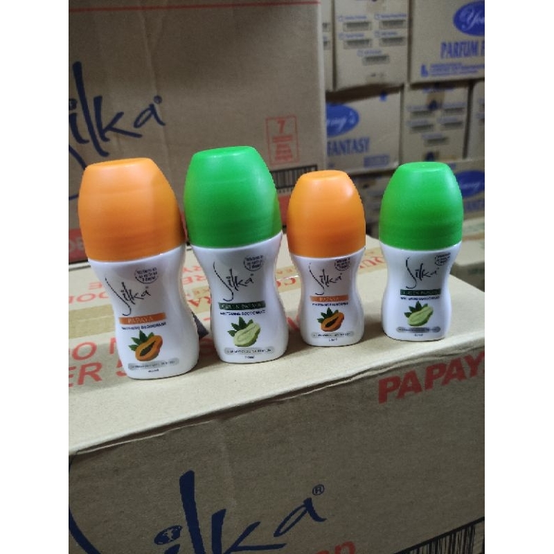 Silka Papaya Whitening Deodorant & Silka Green Papaya Whitening Deodorant 40ml 25ml | Shopee ...