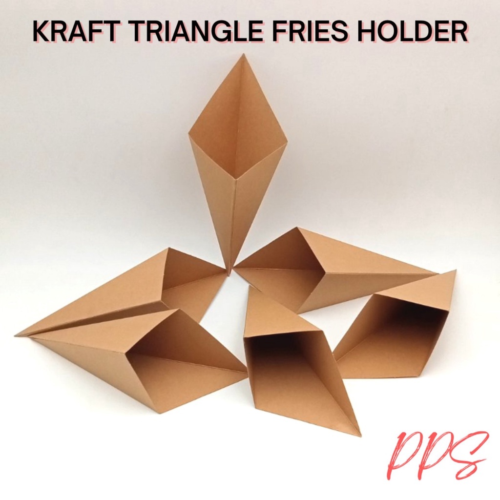 Kraft Triangle Fries Holder 50pcs | Shopee Philippines