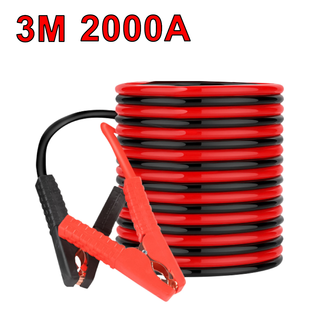 4m 2000A Car Battery Jump Leads Cable Jumper Emergency Power Starter ...