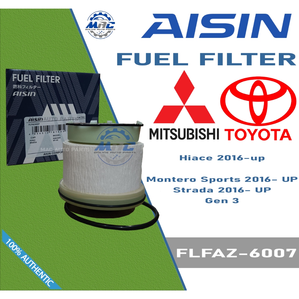 AISIN Fuel Filter FLFAZ-6007 same as F196 F-196 for Montero Sports 2016 ...