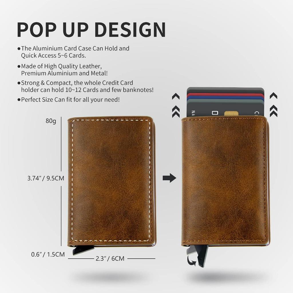 Men Mini Card Wallet Purse Automatical Aluminium Rfid ID Credit Card ...