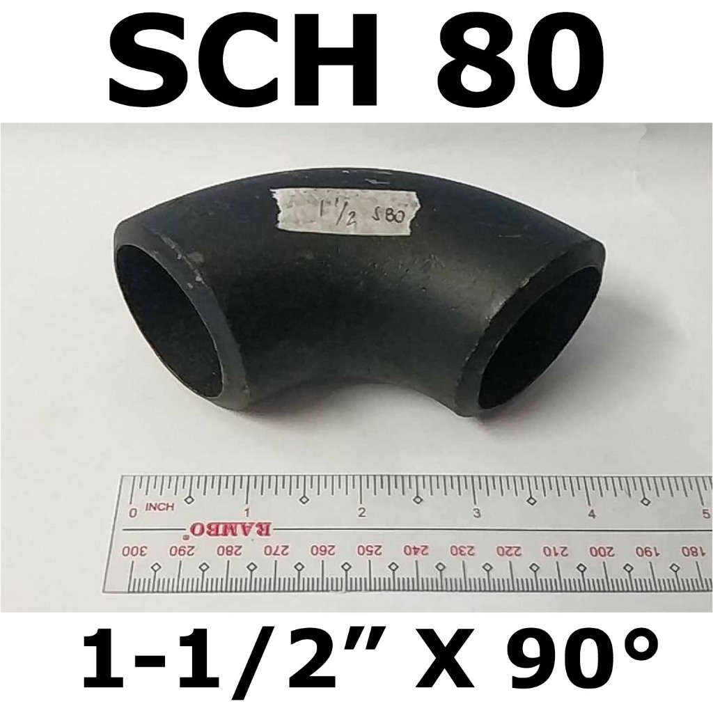 ( SCH80 ) BI WELDING ELBOW 1-1/2" X 90° SC80 BLACK IRON ...