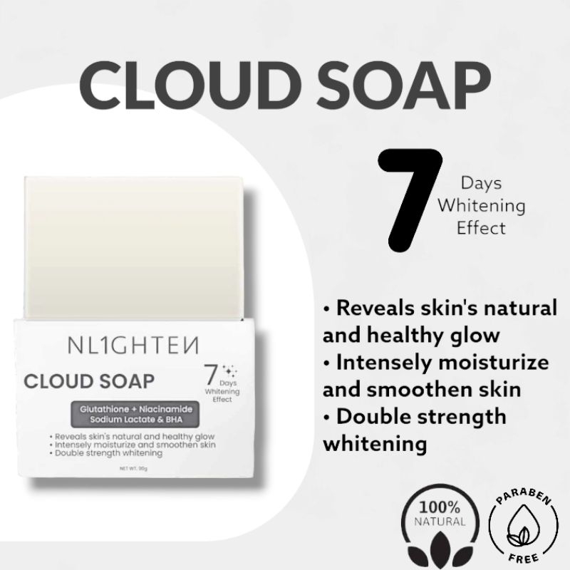 NLIGHTEN CLOUD SOAP 7 Days Whitening Effect | Shopee Philippines