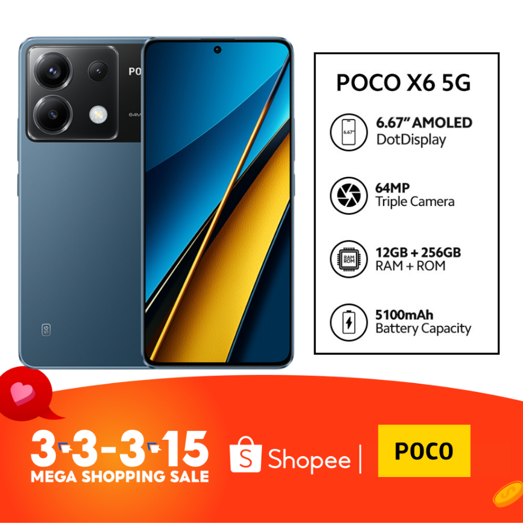 Poco X6 5G ANDROID SMARTPHONE | Shopee Philippines