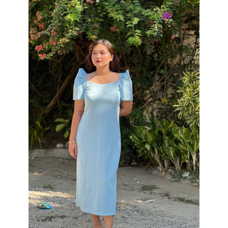 HANNAH SIMPLE FILIPINIANA FORMAL DRESS | Shopee Philippines