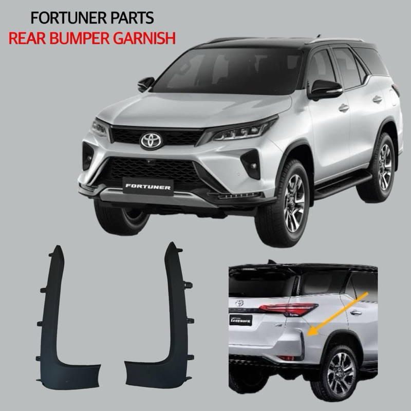 fortuner ltd grs parts facelift rear bumper plastic matte garnish 2017 ...