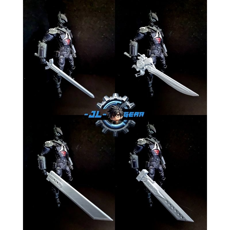 1:10 Custom Weapons | Final Fantasy Mcfarlane | 1\10 scale, 7" inches ...