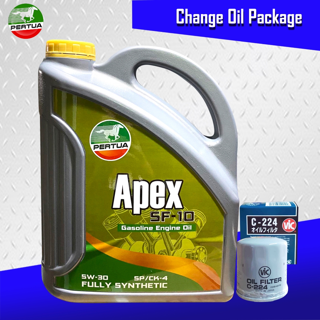 PERTUA Apex SF-10 5W-30 Full Synthetic Motor Oil Change Bundle for ...