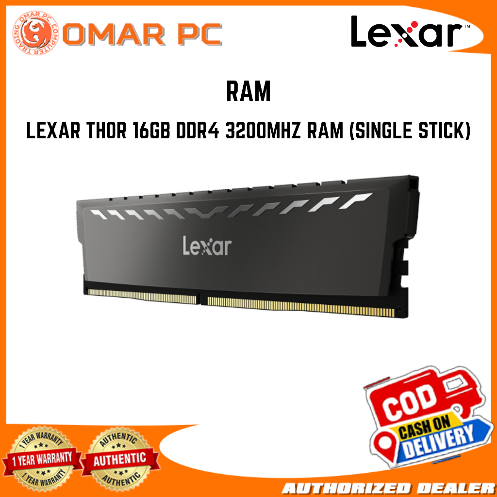 LEXAR THOR 16GB DDR4 3200MHZ RAM (SINGLE STICK) | Shopee Philippines