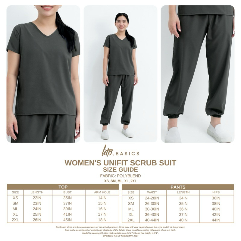 HTP Basics Women’s Unifit Scrub Suit/Scrubs for Nurse/Doctor Uniform ...