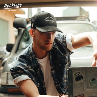 Reckless Tripwear Cap - Trucker Cap - Cotton Khaki Fabric, Breathable ...