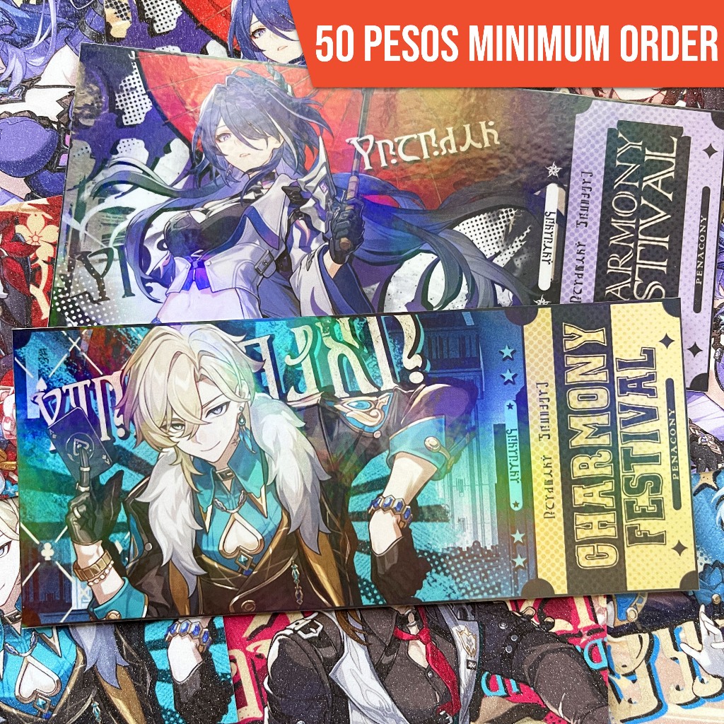 Honkai Star Rail Penacony Dreamscape Anime Ticket Photocards (Laminated ...