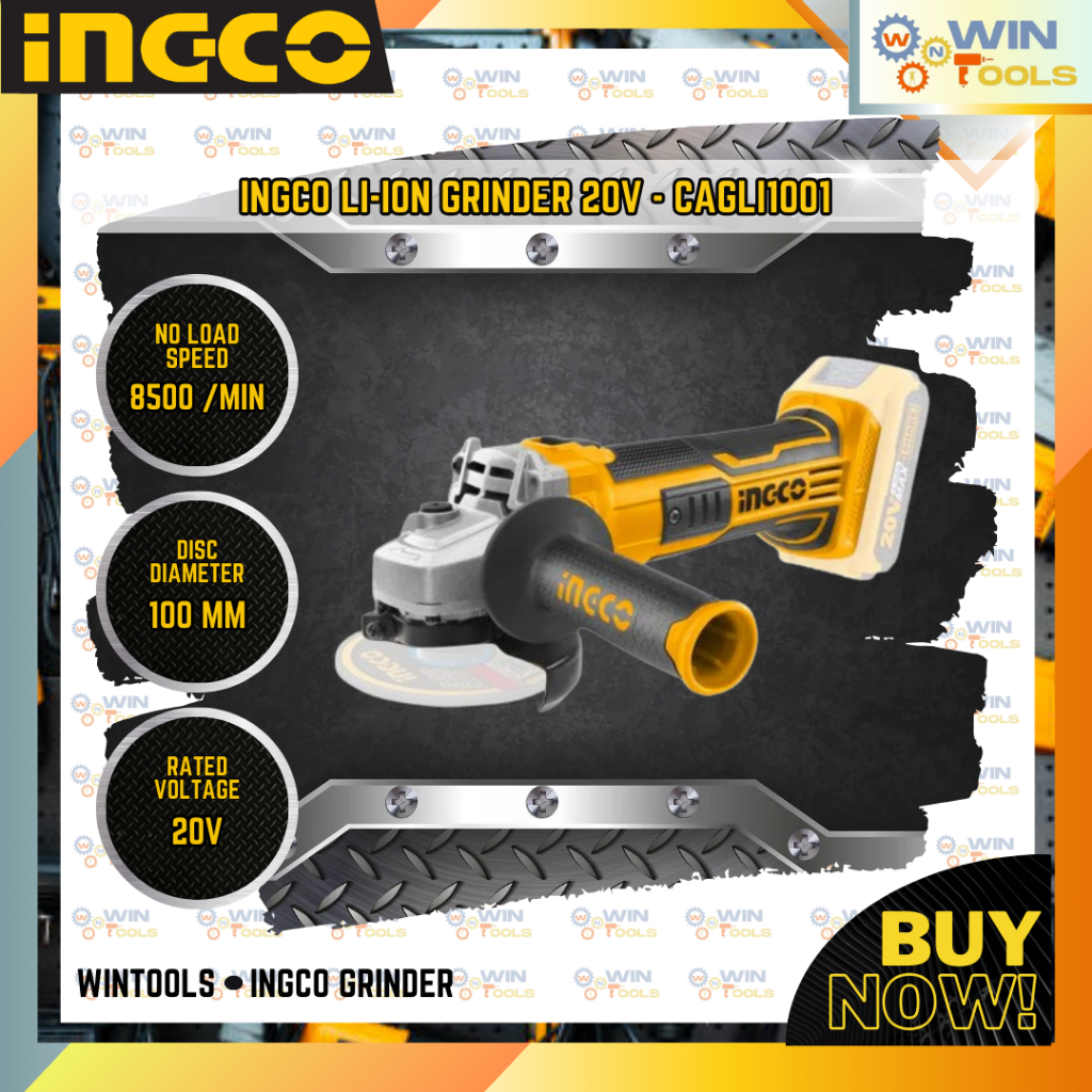 INGCO LI-ION GRINDER 20V - CAGLI1001 | Shopee Philippines