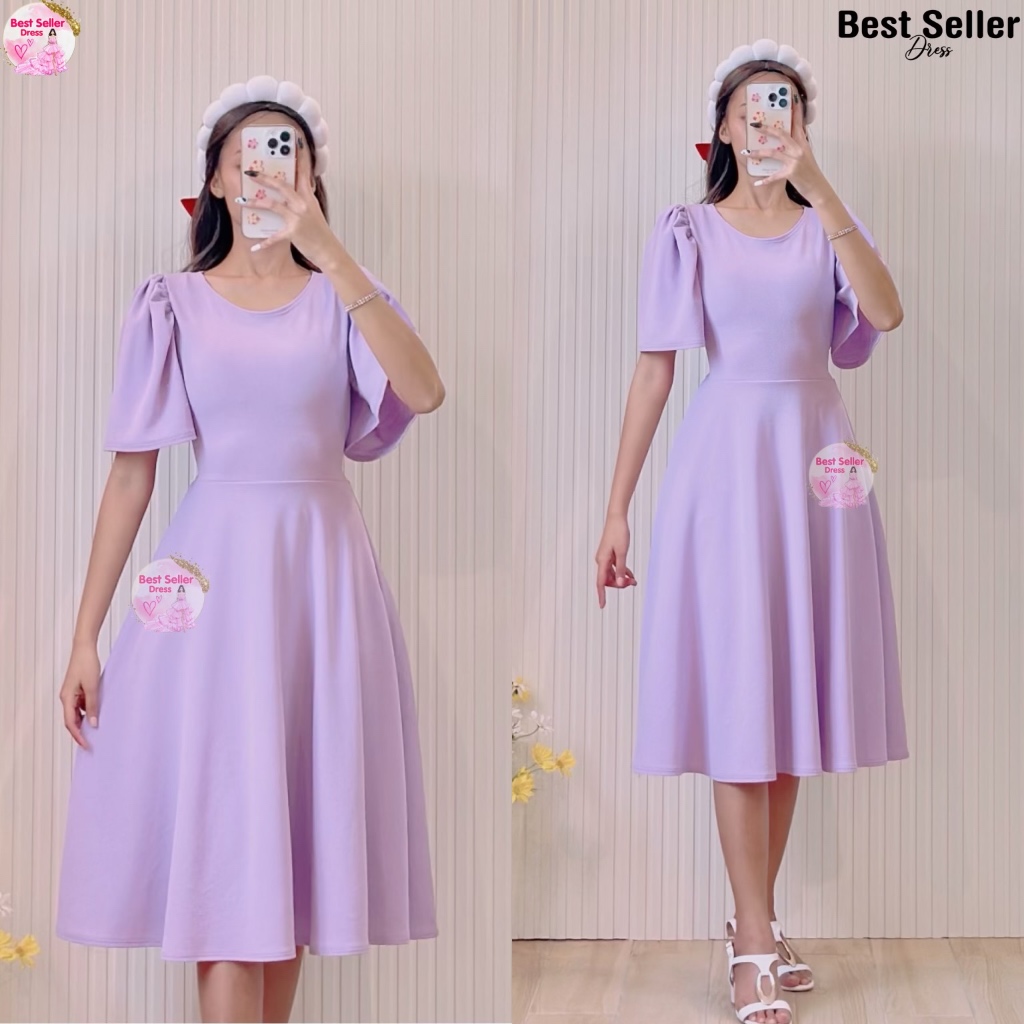 BSD Best Seller BiniBini (S-XXL) Regular/Plussize Puff Sleeves Midi ...