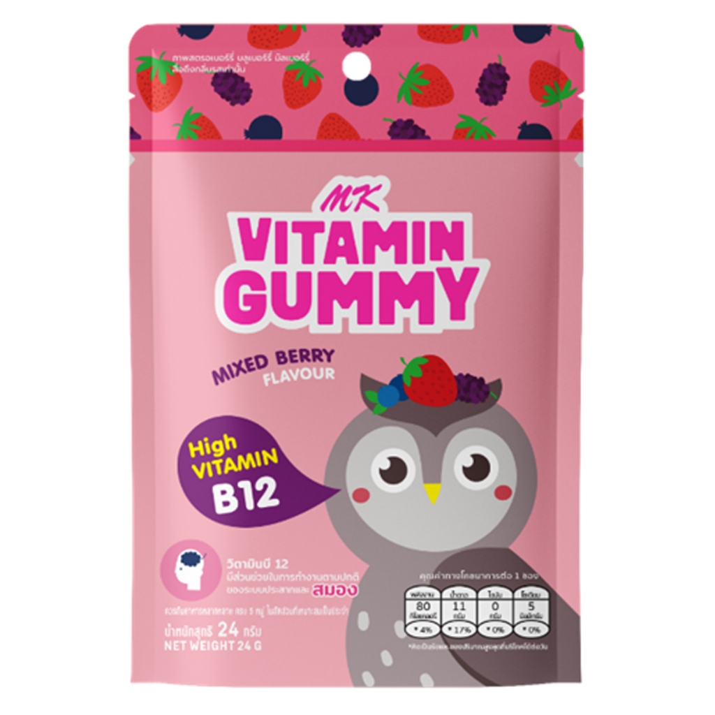 MK VITAMIN GUMMY JELLY MIXED BERRY FLAVOR PLUS VITAMIN B12 24GM ...